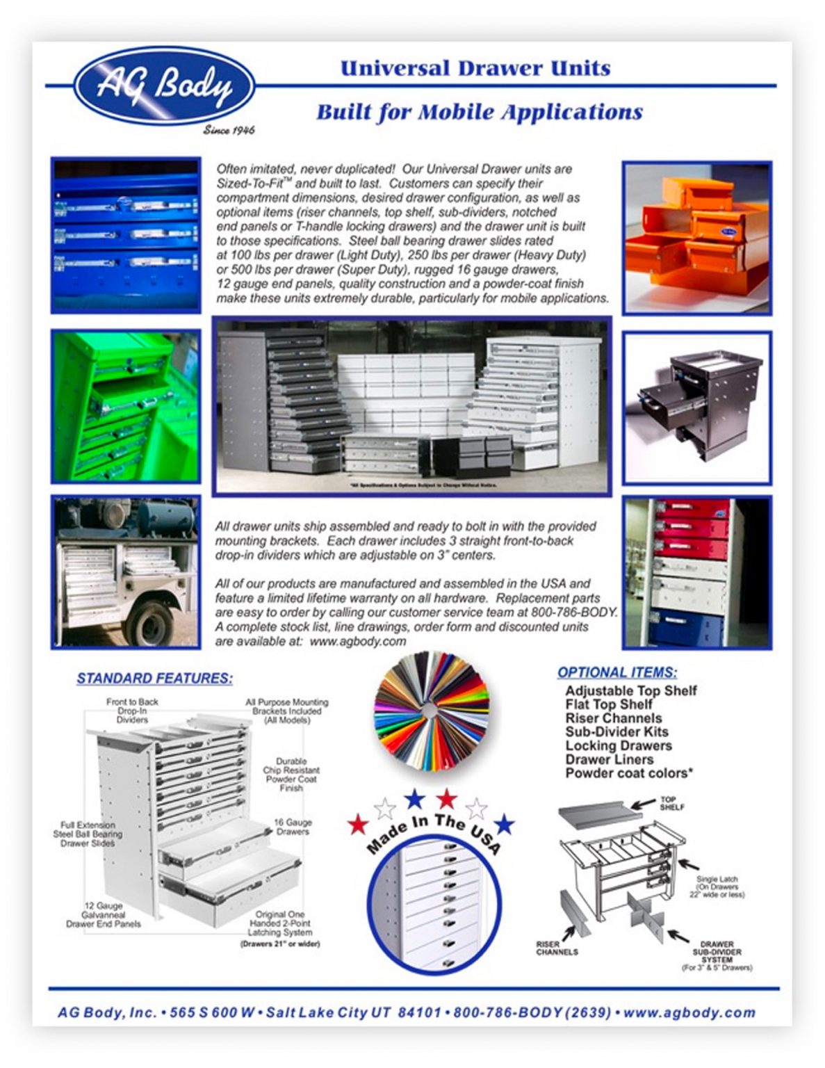 Online Ordering Form – AG Body